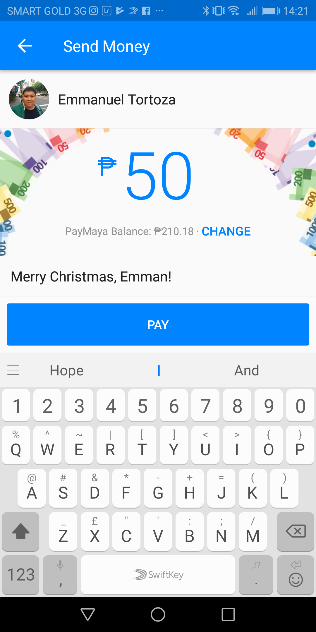 Digital "aguinaldo" via Facebook Messenger is possible via PayMaya