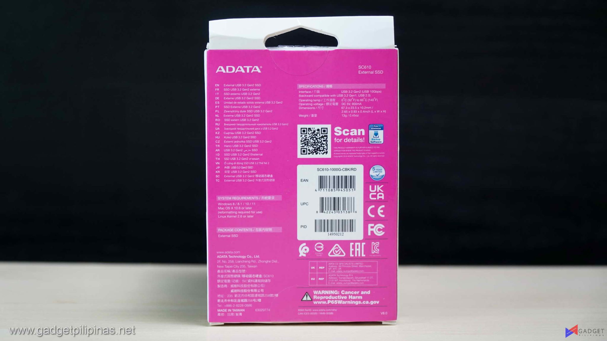 ADATA SC610 USB 3.2 Gen 2 1TB External SSD Review