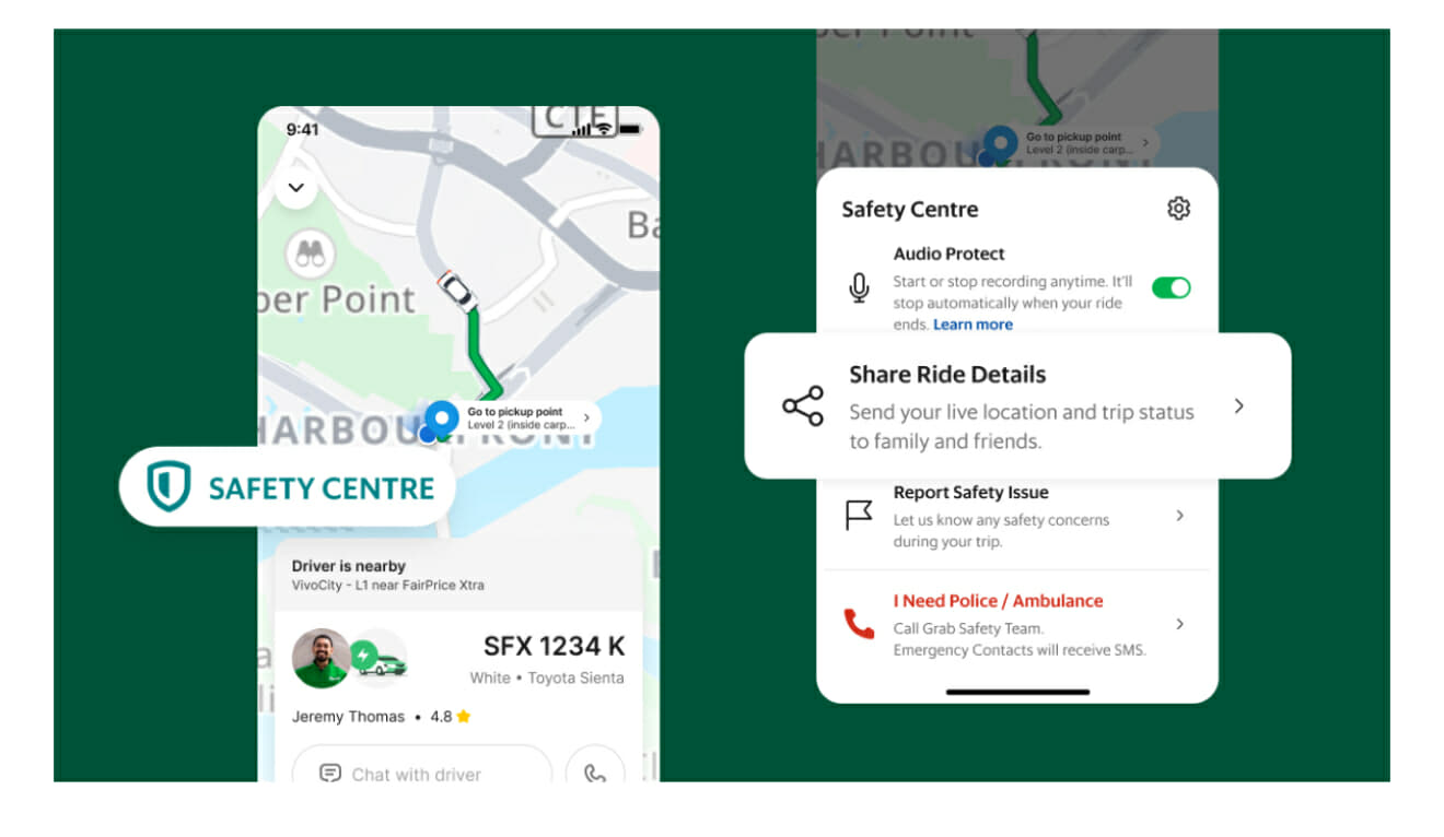 Grab Safety Features that Make it the Best Car-Hailing App