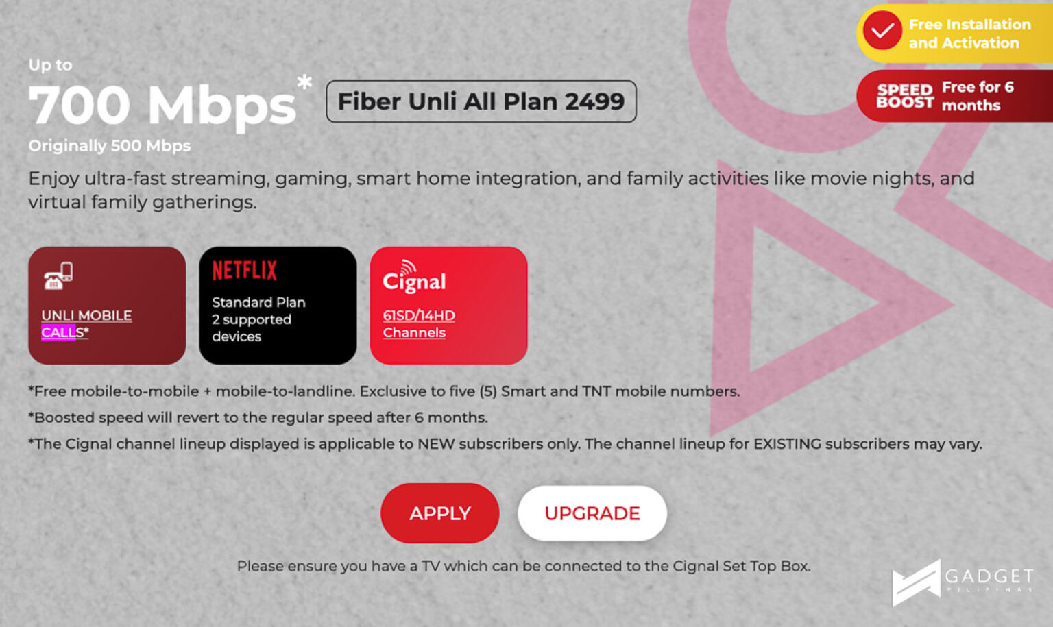 Unli Entertainment with PLDT Home Fiber Netflix Plan 1599