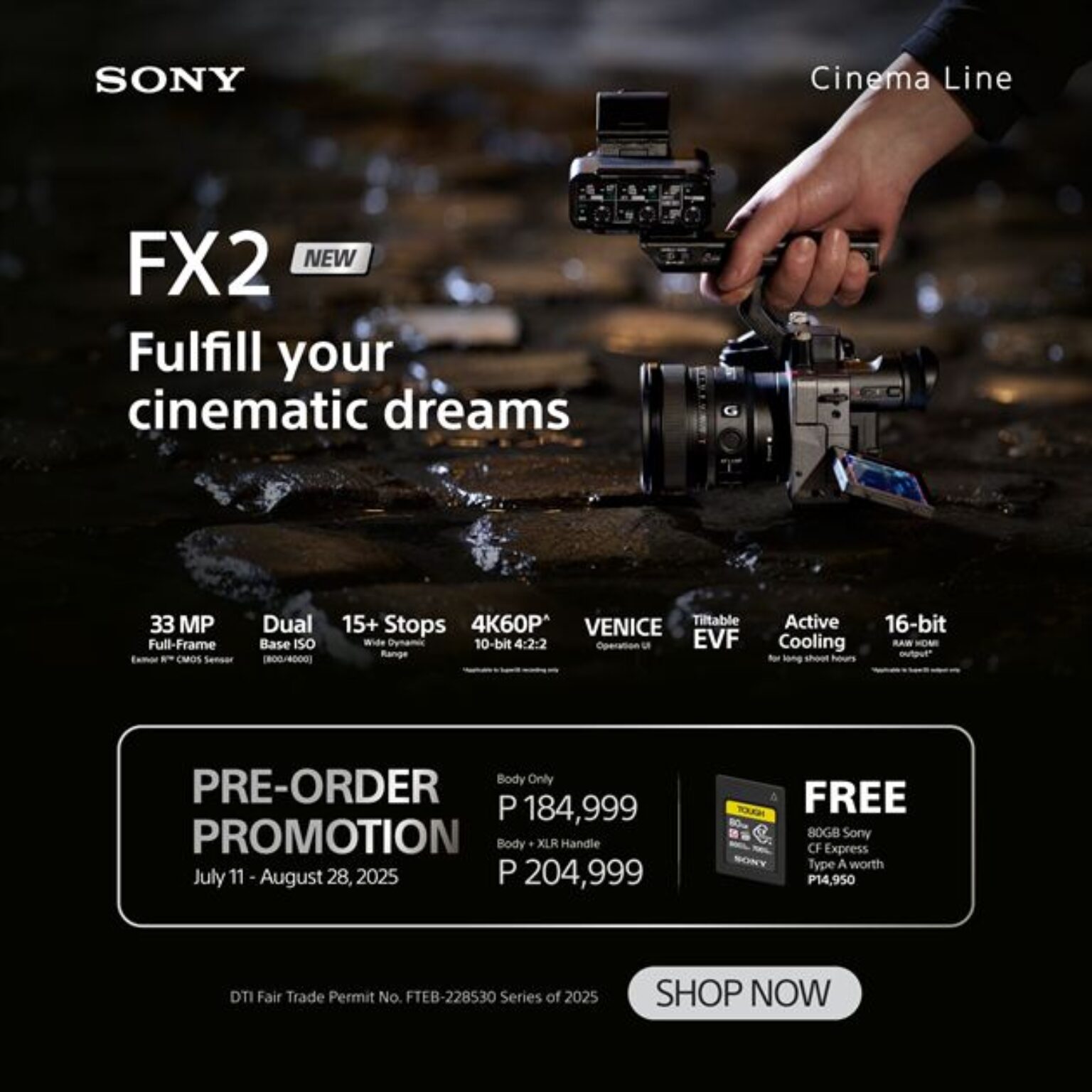 Sony FX2 Compact Cinema Camera Now Available for Pre-Order in the ...
