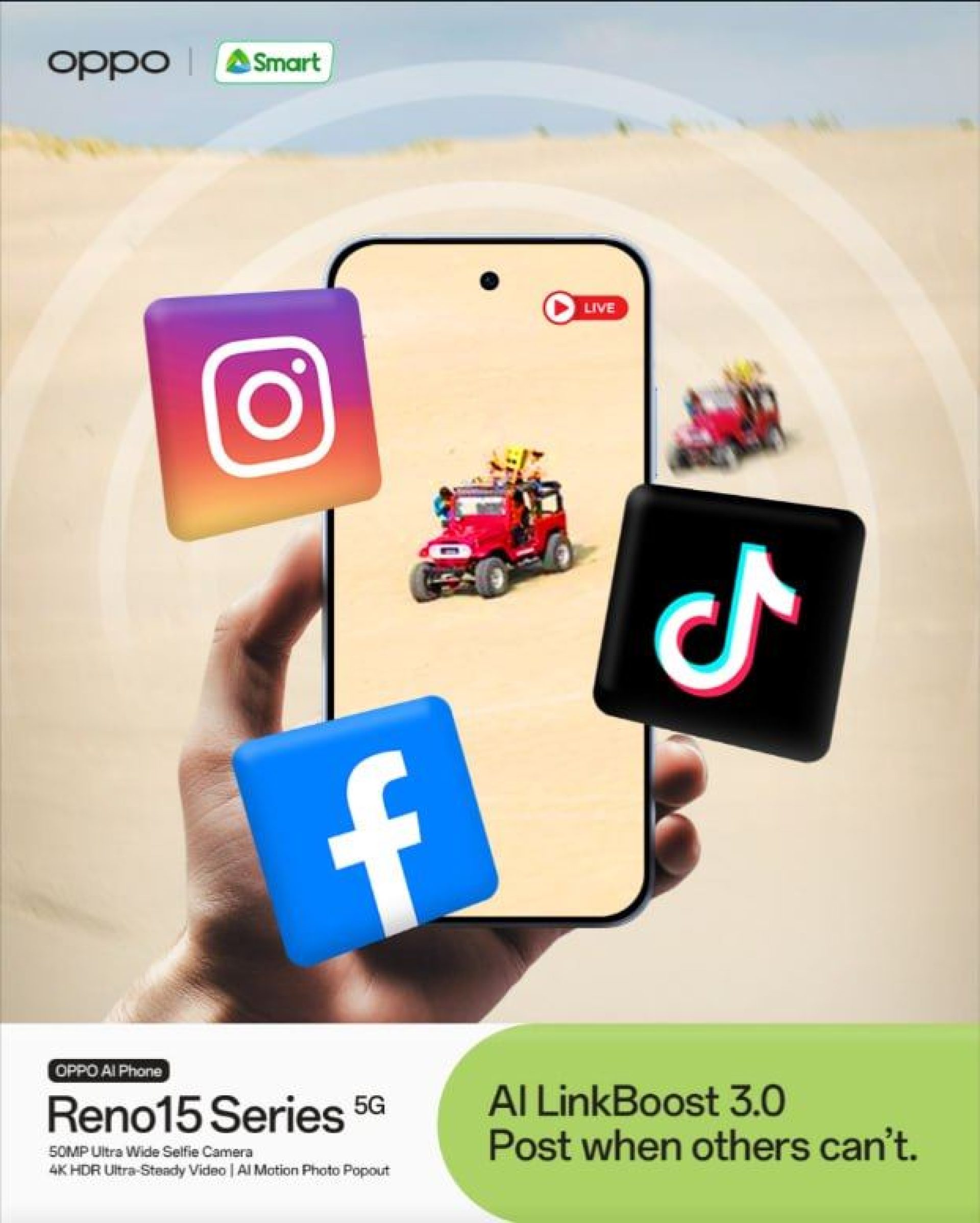 OPPO Reno15 Series 5G Now Available via Smart Postpaid