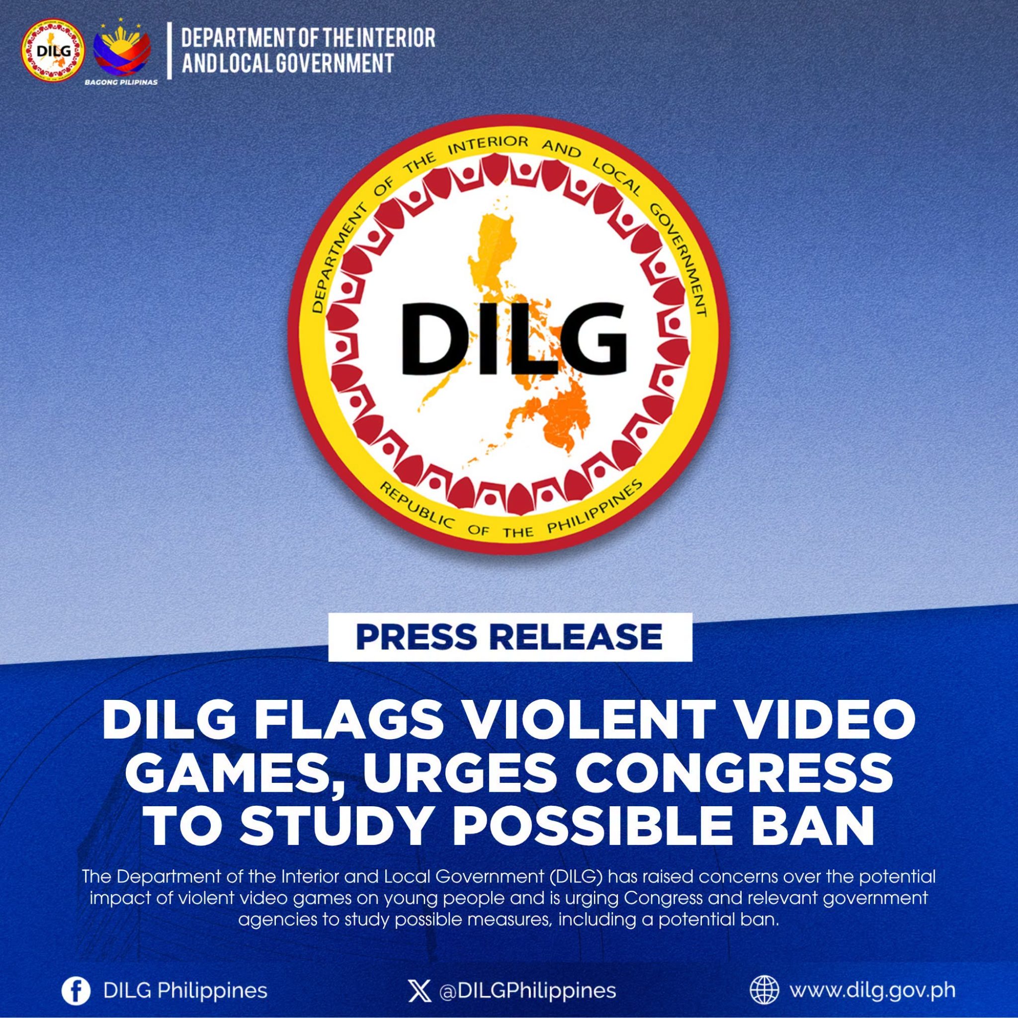 DILG Urges Ban on Violent Video Games Following Tacloban School Shooting